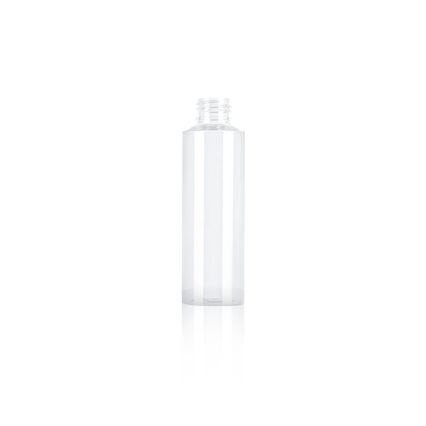 3.3oz clear PET plastic cosmo round bottle with 24-410 hypotenuse neck ...
