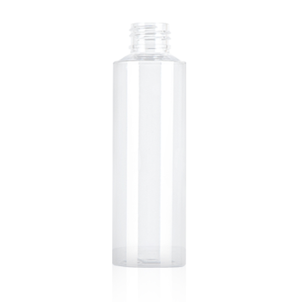 5oz clear PET plastic cosmo round bottle with 24-410 hypotenuse neck ...