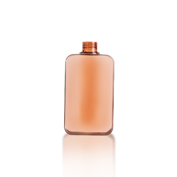 6.6oz amber PETG plastic rectangle bottle with 24-410 neck finish ...